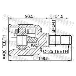 FEBEST Gelenksatz, Antriebswelle 0411ck Vorderachse f&uuml;r MITSUBISHI