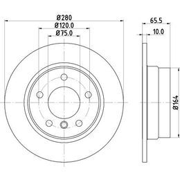 Hella Bremsscheibe 8dd355128351 280mm 10mm f&uuml;r BMW