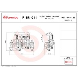 Brembo Bremssattel fbr011 Vorderachse rechts f&uuml;r Fiat Citro&euml;n Peugeot