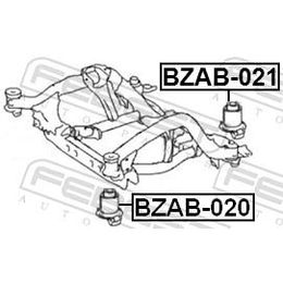 FEBEST Lagerung, Achsk&ouml;rper bzab020 Vorderachse unten f&uuml;r Mercedes Chrysler ALFAROME/Fiat/LANCI