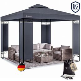 Casaria Pavillon Lorca Anthrazit 3x3m UV-Schutz 50+
