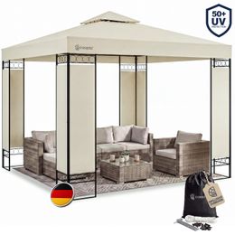 Casaria Pavillon Lorca Creme 3x3m UV-Schutz 50+