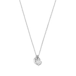 Kette mit Anh&auml;nger Tom Tailor "Anker-Motiv", silber (silberfarben, wei&szlig;), Halsketten, Damen, Silber 925 (Sterlingsilber), L: 45 B: 1,2mm, mit Zirkonia (synth.), B:1,2mm