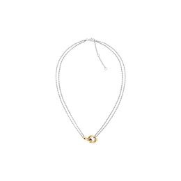 Kette mit Anh&auml;nger Tommy Hilfiger "NAUTICAL KNOT", edelstahlfarben, gelbgoldfarben, Halsketten, Damen, Edelstahl, L: 45,5 B: 1mm, B:1mm