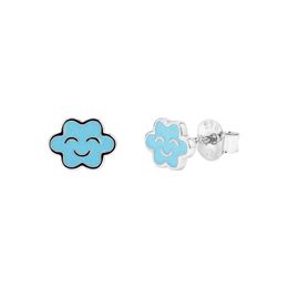 Paar Ohrstecker Prinzessin Lillifee "Wolke-Motiv", silberfarben, hellblau, Ohrringe, M&auml;dchen, Silber 925 (Sterlingsilber), Emaille
