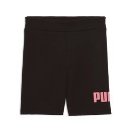Leggings Puma "ESS 2 COLOR NO.1 LOGO SHORT LEGGINGS G", M&auml;dchen, Gr. 140, N-Gr, Puma schwarz, Jersey, Obermaterial: 95% Baumwolle, 5% Elasthan, bedruckt, schmal kniefrei, Hosen Leggings, elastischer Bund, schmale Passform, f&uuml;r Jugendliche