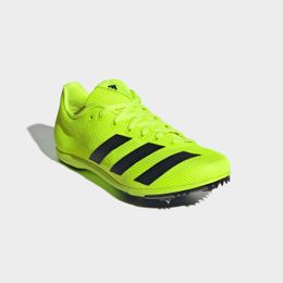 Laufschuh adidas Performance "ALLROUNDSTAR", Kinder, Gr. 38,5, lucid lemon, core schwarz, silber metallic, Synthetik, Textil, Schuhe Laufschuh, Leichtathletik-Schuh