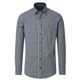 Flanellhemd Casamoda "Casamoda Flanellhemd kariert", Herren, Gr. L, Normalgr&ouml;&szlig;en, blau, 100% Baumwolle, kariert, l&auml;ssig geschnitten, Hemden