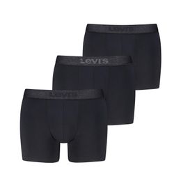 Levi's Boxer LEVI'S "LEVIS MEN MEL WB BOXER BRIEF", Herren, Gr. L, schwarz, Obermaterial: 95% Baumwolle, 5% Elasthan, k&ouml;rpernah, Unterhosen, ohne Eingriff, tonaler Logobund, elastisch, Cotton-Mix