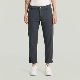 G-Star Raw Chinohose G-STAR "Kate Chino Boyfriend", Damen, Gr. 28, L&auml;nge 32, grau (petrol gd), Web, Obermaterial: 100% Baumwolle, unifarben, bequem lang, Hosen Chinohose