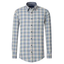 Langarmhemd Casamoda "Casamoda Freizeithemd kariert", Herren, Gr. XL, Normalgr&ouml;&szlig;en, blau, 100% Baumwolle, kariert, comfort fit, Hemden