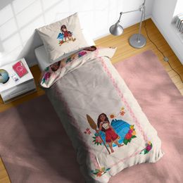 Kinderbettw&auml;sche Disney "Moana Back Together", rosa, B/L: 135cm x 200cm, 1 Stk., 1 Stk., Linon, B/L: 80cm x 80cm, 2, Linon, Obermaterial: 100% Baumwolle, Bettw&auml;sche, 100% Baumwolle