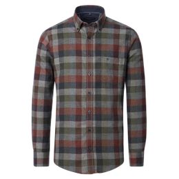 Langarmhemd Casamoda "Casamoda Freizeithemd kariert", Herren, Gr. L, Normalgr&ouml;&szlig;en, rot, 100% Baumwolle, kariert, l&auml;ssig geschnitten, Hemden