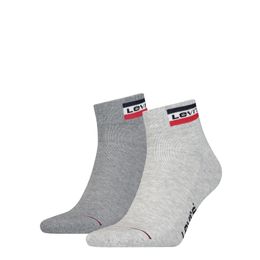 Levi's Kurzsocken LEVI'S "LEVIS MID CUT SPRTWR LOGO", Damen, Gr. 43-46, grau combo, Baumwollmischung, elastisch, Socken, weicher Cotton-Mix, elastisch
