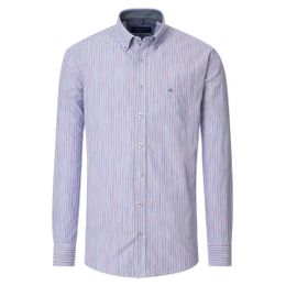 Langarmhemd Casamoda "Casamoda Freizeithemd gestreift", Herren, Gr. L, Normalgr&ouml;&szlig;en, blau, 100% Baumwolle, gestreift, comfort fit, Hemden