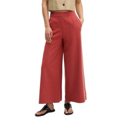 Marc O'Polo Chinohose MARC O'POLO "aus TENCEL&trade; Lyocell", Damen, Gr. 38, Normalgr&ouml;&szlig;en, rot (tall poppy), Obermaterial: 92% Lyocell, 8% Leinen, unifarben, loose fit normal, Hosen Chinohose
