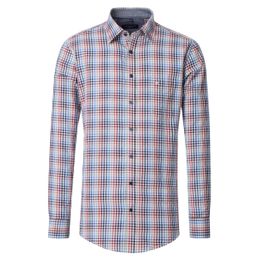 Langarmhemd Casamoda "Casamoda Freizeithemd kariert", Herren, Gr. 3XL, Normalgr&ouml;&szlig;en, blau (hellblau), 100% Baumwolle, kariert, l&auml;ssig geschnitten, Hemden
