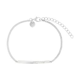 Silberarmband Tom Tailor, silberfarben, wei&szlig;, wei&szlig;, Armb&auml;nder, Damen, 20cm, Silber 925 (Sterlingsilber), Silberarmband, mit Zirkonia (synth.)