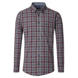 Langarmhemd Casamoda "Casamoda Freizeithemd kariert", Herren, Gr. XL, Normalgr&ouml;&szlig;en, rot, 100% Baumwolle, kariert, l&auml;ssig geschnitten, Hemden
