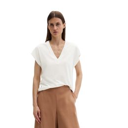 Marc O'Polo T-Shirt MARC O'POLO "mit TENCEL&trade; Modal", Damen, Gr. L, wei&szlig; (wei&szlig; cotton), Obermaterial: 48% Modal, 48% Baumwolle, 4% Elasthan, unifarben, loose fit, Shirts T-Shirt