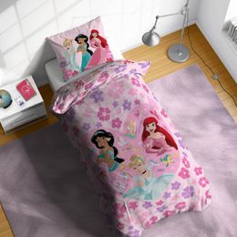 Kinderbettw&auml;sche Disney "Disney Princess Wonderful", pink, B/L: 135cm x 200cm, 1 Stk., 1 Stk., Linon, B/L: 80cm x 80cm, 2, Linon, Obermaterial: 100% Baumwolle, Bettw&auml;sche, 100% Baumwolle