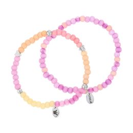 Armband Set Prinzessin Lillifee, edelstahlfarben, mulitcolor, Armb&auml;nder, M&auml;dchen, 15cm, Edelstahl, mit Glasperle