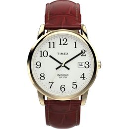 Quarzuhr Timex "EASY READER CLASSIC", braun, Armbanduhren, Damen, Quarzuhr, Armbanduhr, Herrenuhr, Damenuhr,Lederarmband,Datum
