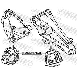 FEBEST Lagerung, Motor bmme60n46 beidseitig f&uuml;r BMW