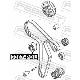 FEBEST Spannrolle, Zahnriemen 2387pol f&uuml;r VAG