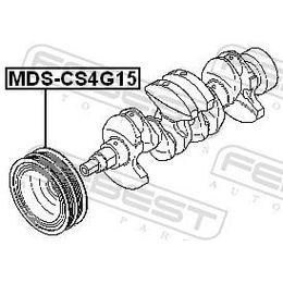 FEBEST Riemenscheibe, Kurbelwelle mdscs4g15 f&uuml;r MITSUBISHI