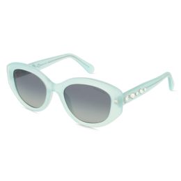 Swarovski SK6005 | Damen-Sonnenbrille | Fassung: Vollrand, Quadratisch, Acetat, Blau Hell | Glasfarbe: Blau Verlaufend