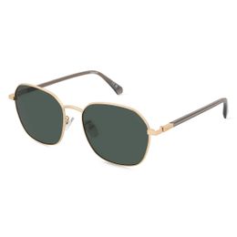 Polaroid PLD 4168/G/S/X | Herren-Sonnenbrille | Fassung: Vollrand, Panto, Metall, Gold Gr&uuml;n | Glasfarbe: Gr&uuml;n