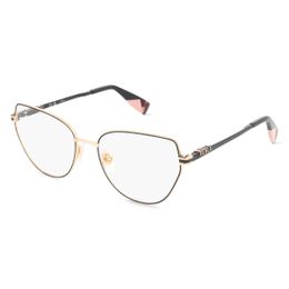 Furla VFU772 Brille Unisex | Fassung: Vollrand, Quadratisch, Schwarz Gold