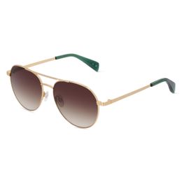 Ted Baker TB 1682 | Herren-Sonnenbrille | Fassung: Vollrand, Pilot, Metall, Gr&uuml;n Gold | Glasfarbe: Braun Verlaufend