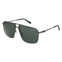 Armani Exchange 0AX2050S | Herren-Sonnenbrille | Fassung: Vollrand, Pilot, Metall, Gr&uuml;n Matt | Glasfarbe: Gr&uuml;n