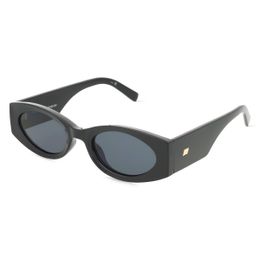 Le Specs MERMAIDEN | Damen-Sonnenbrille | Fassung: Vollrand, Oval, Polycarbonat, Schwarz | Glasfarbe: Grau