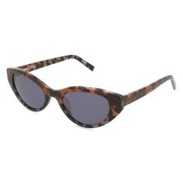 DKNY DK548S | Damen-Sonnenbrille | Fassung: Vollrand, Oval, Acetat, Braun Verlaufend | Glasfarbe: Blau