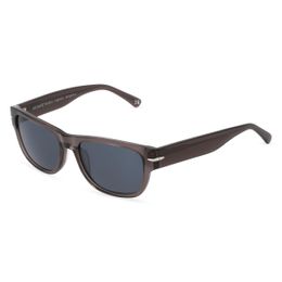 Botaniq 7018 | Herren-Sonnenbrille | Fassung: Vollrand, Quadratisch, Acetat, Grau Transparent | Glasfarbe: Grau