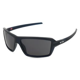 Oakley OO9129 CABLES | Herren-Sonnenbrille | Fassung: Vollrand, Quadratisch, Kunststoff, Blau Gr&uuml;n | Glasfarbe: Grau