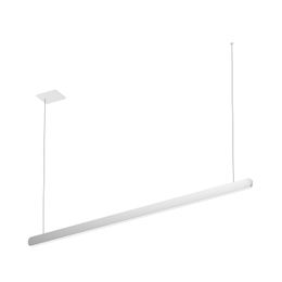 Occhio Mito volo 140 fix flat table Silber matt/ Baldachin Wei&szlig; matt