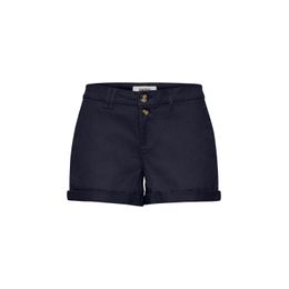 Chinoshorts oxmo "Chinoshorts OXPiera", Damen, Gr. 38, N-Gr, blau (marineblaus), Obermaterial: 98% Baumwolle CO. 2% Elasthan EL., Hosen Chinoshorts