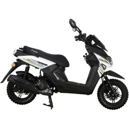 Motorroller Gt Union "Cross 2.0 45", gr&uuml;n (wei&szlig;, gr&uuml;n, schwarz), Motorroller, 45 km/h, Luftgek&uuml;hlter Motor, B:83cm H:112cm L:192cm