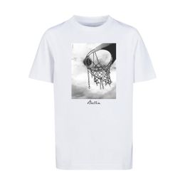 T-Shirt MisterTee "MisterTee Herren Kids Ballin 2.0 Tee", M&auml;dchen, Gr. 158/164, wei&szlig;, 100% Baumwolle, bedruckt, normal, Rundhals, Shirts T-Shirt