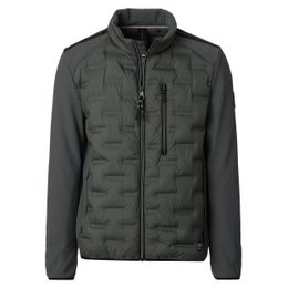 Langjacke Casamoda "Casamoda Materialmixjacke uni", Herren, Gr. M, schlamm, 100% Polyester, Jacken Langjacke