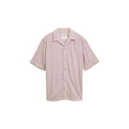 Kurzarmhemd Tom Tailor, Herren, Gr. M, N-Gr, wei&szlig; (sanftes wei&szlig; small tile design), Obermaterial: 100% Viskose, bedruckt, regular fit taillenbedeckt, Hemden, mit All-Over Print