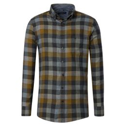Langarmhemd Casamoda "Casamoda Freizeithemd kariert", Herren, Gr. XXL, Normalgr&ouml;&szlig;en, blau (gr&uuml;nblau 300), 100% Baumwolle, kariert, comfort fit, Hemden
