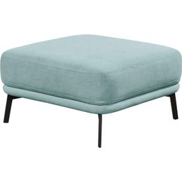 Sch&ouml;ner Wohnen Kollektion Hocker "Pearl - 5 Jahre Hersteller-Garantie, auch in Boucl&eacute;", blau (petrol), B:80cm H:45cm T:80cm, 100% Polyester, SCH&Ouml;NER WOHNEN-KOLLEKTION, Hocker, Hocker, Passend zur Serie Pearl, B/T/H: 80/80/45cm, F&uuml;&szlig;e Metall