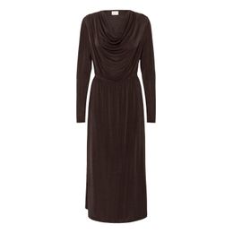 Jerseykleid Kaffe "Jerseykleid KAgina", Damen, Gr. M, N-Gr, braun (schwarz coffee), Obermaterial: 96% Polyester PES. 4% Elasthan EL., Kleider Jerseykleid