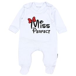 Strampler TUPTAM "Set Baby Unisex Strampler-Set mit Aufdruck Spruch 2-tlg", Jungen, Gr. 62, N-Gr, silber (miss perfect wei&szlig;), Obermaterial: 100% Baumwolle CO., Overalls