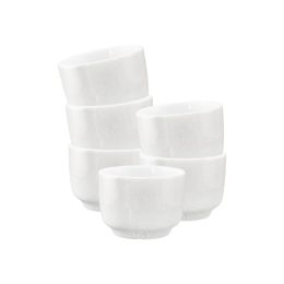 Tasse Seltmann Weiden "Kaffeetassen ohne Henkel Sento Home 210 ml", wei&szlig; (aura wei&szlig;), 1 tlg., Porzellan, Trinkgef&auml;&szlig;e, Tasse